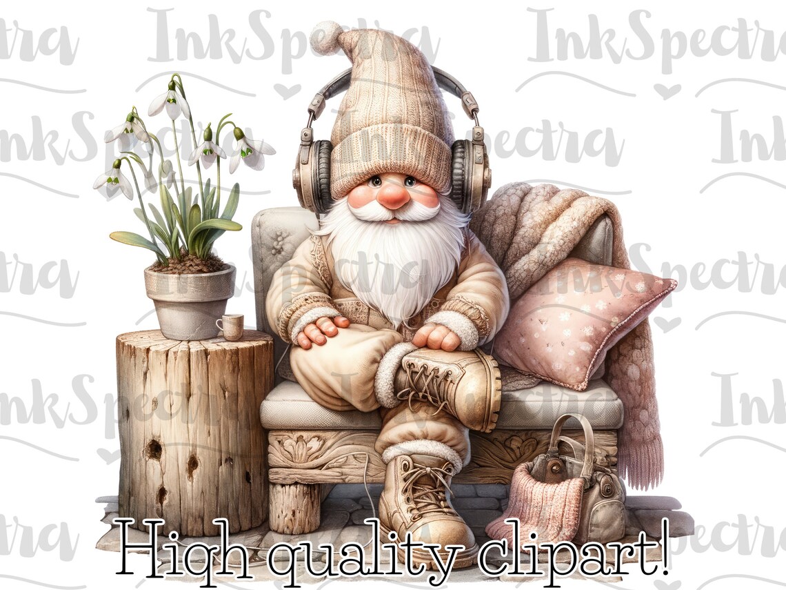 Watercolor Funny Gnomes Bundle, Cheerful Gnome Postcards Digital ...