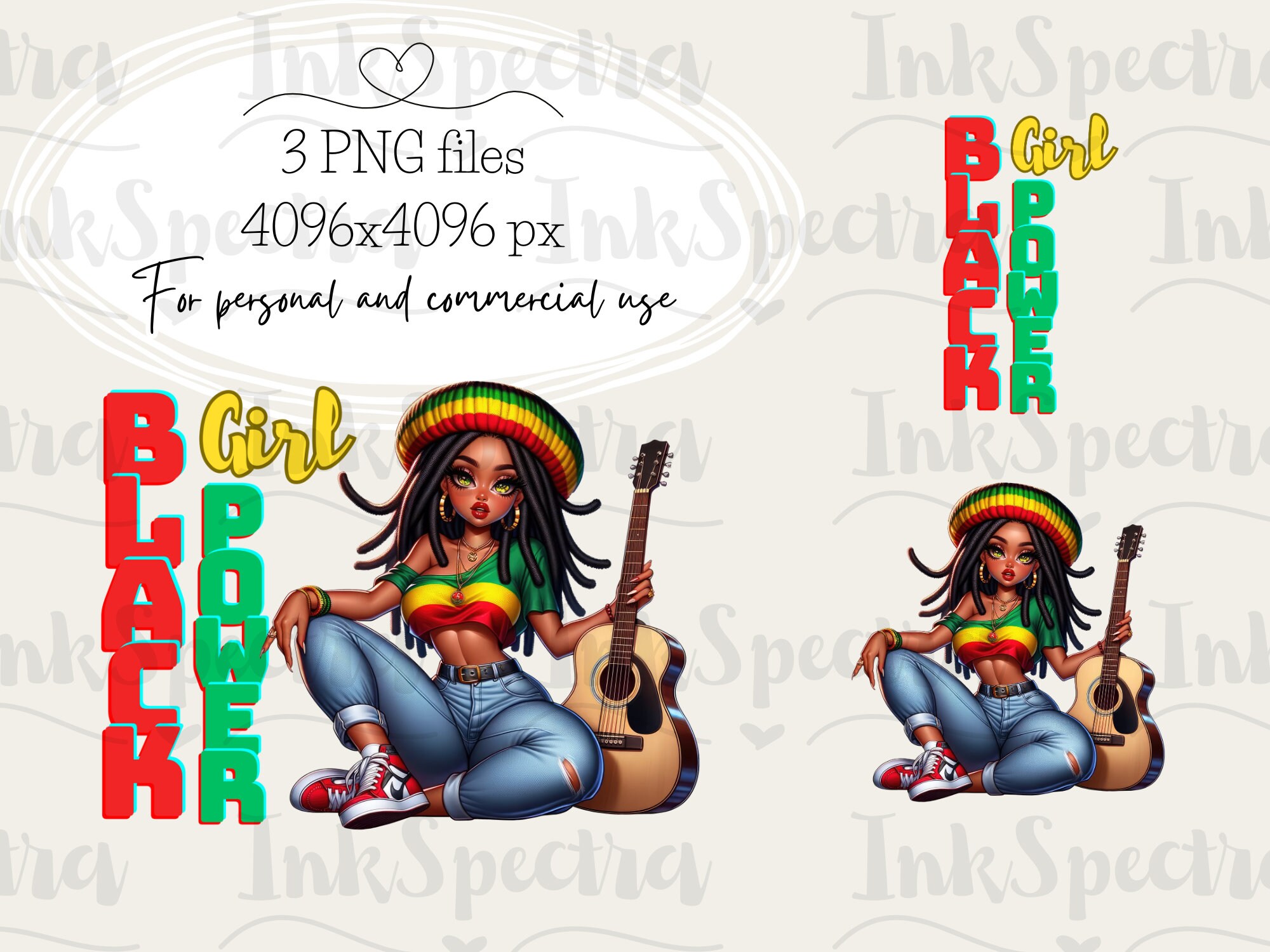 Black Girl Power PNG, Chibi Rasta Beauty, Africa PNG, Black Girl PNG ...