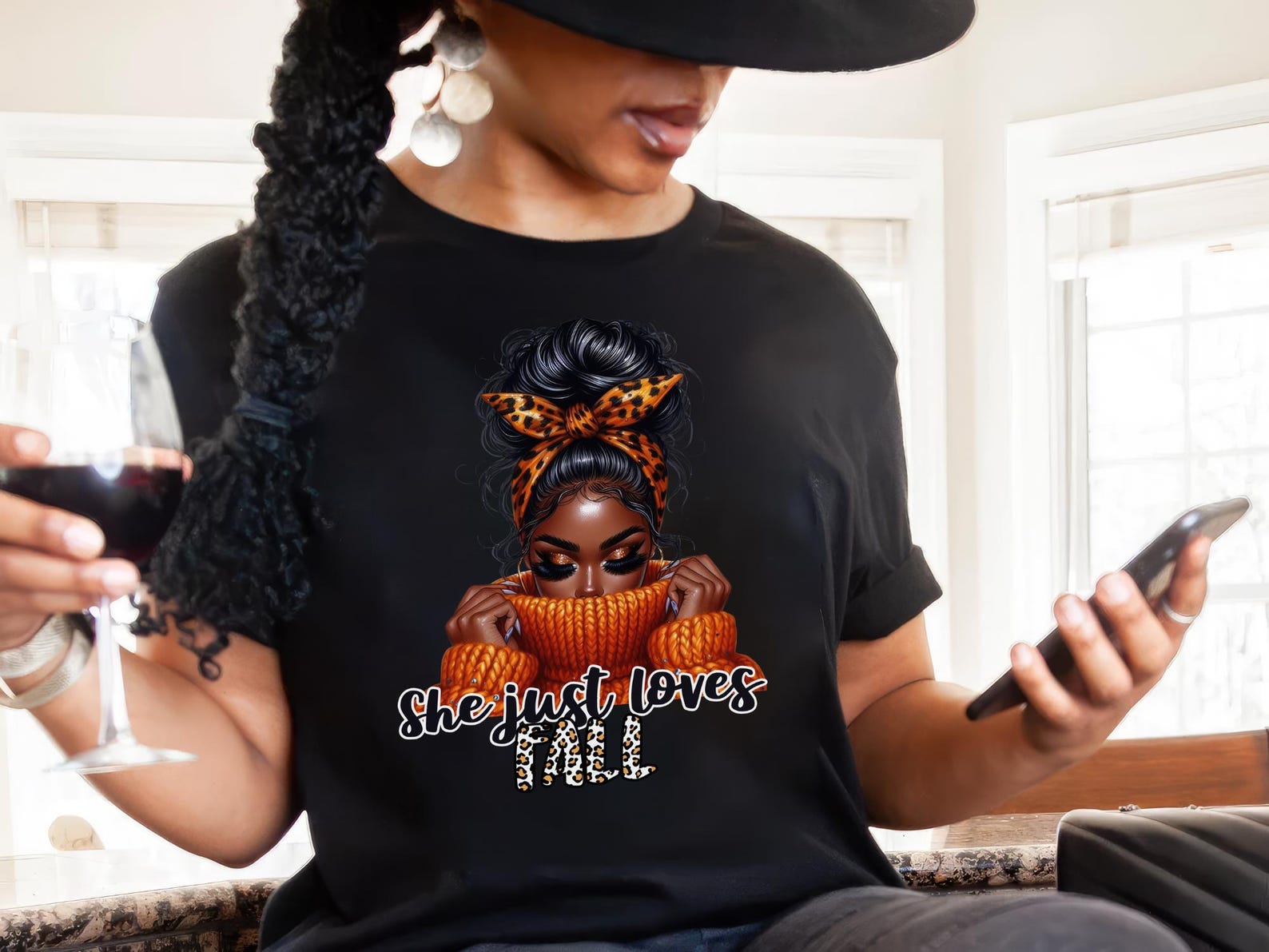 Just A Girl Who Loves Fall Svg File, Fall Sublimation Design Png, Black ...