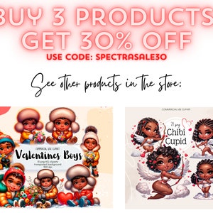 10 Black Girl Chibi Elves Collection - Fantasy Art for Kids, Printable ...