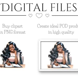 Bundle Planner Black Girl Clipart, Boss Lady Planner, Goodnotes Sticker ...