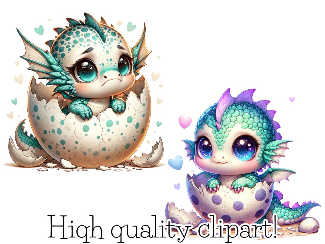 Watercolor Dragon Clipart, Cute Dragon Clipart Set, Dragon Kingdom ...