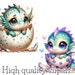 Watercolor Dragon Clipart, Cute Dragon Clipart Set, Dragon Kingdom ...