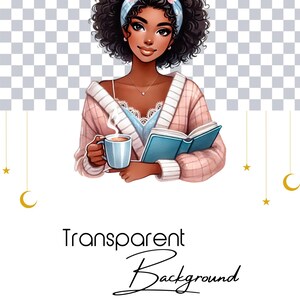 Watercolor Neutral Planner Girl Clipart, Planner Girl Clipart, Black ...