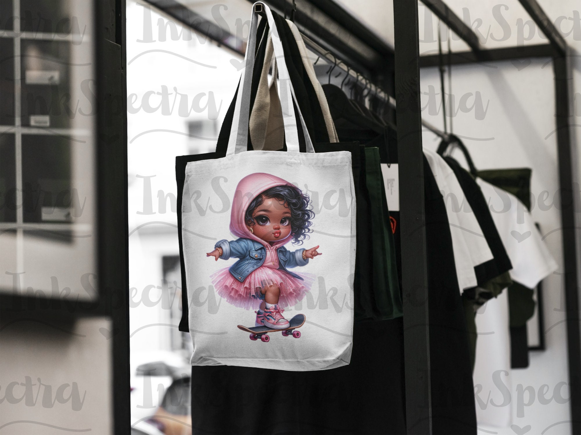 Sporty Princess Black Chibi Doll Clipart, Chibi Athletic Child Art ...