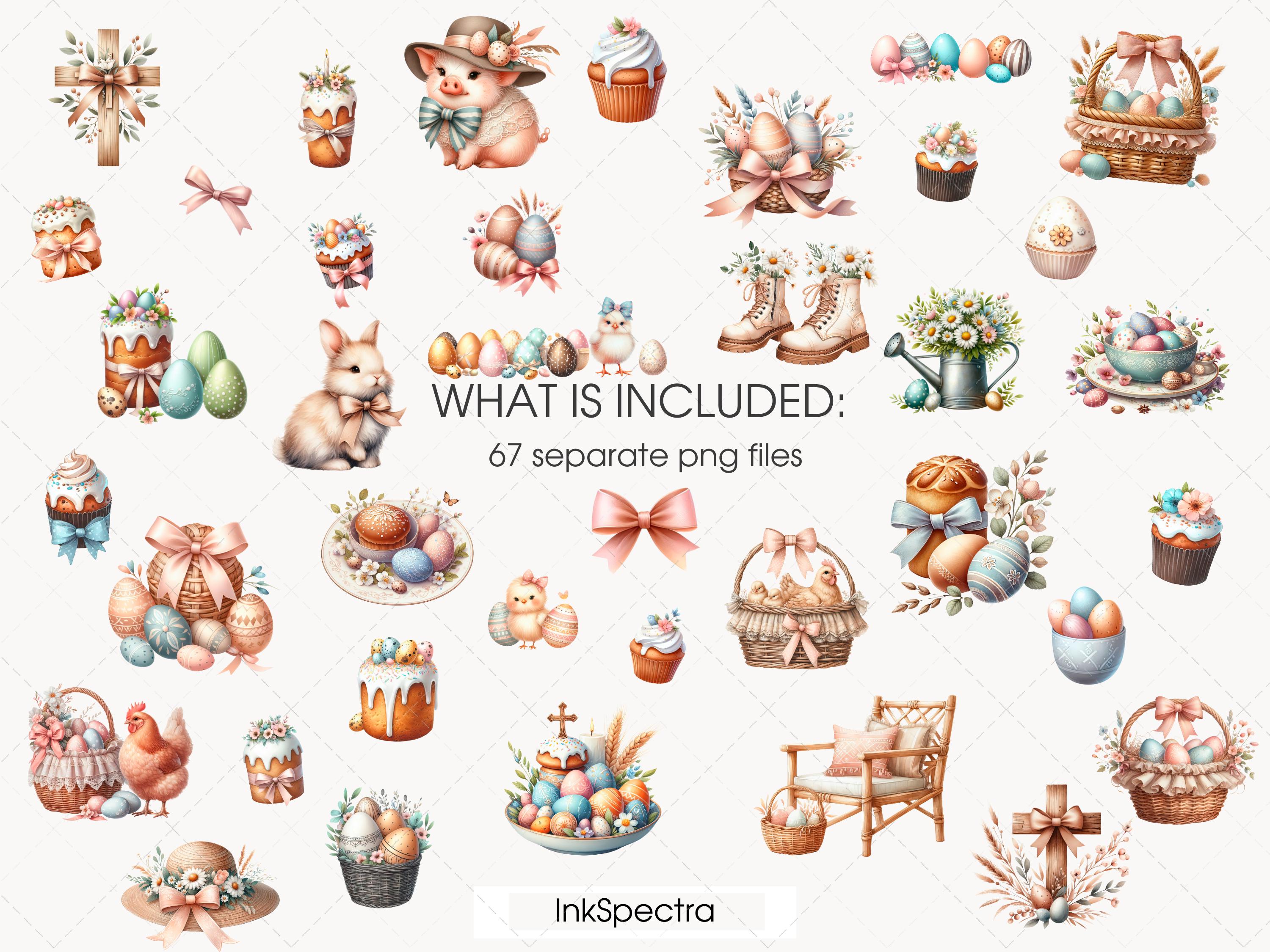 Boho Easter Clipart Set, Woman PNG, Planner Stickers (digital Download ...