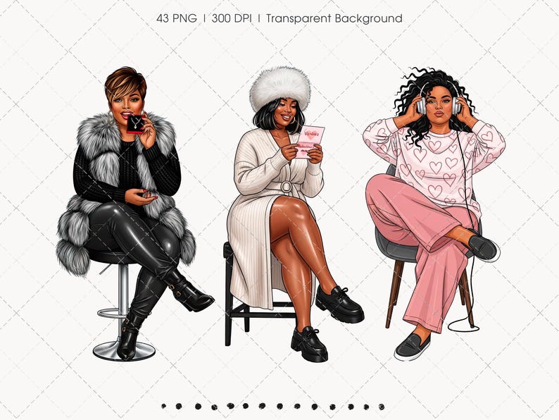 Sweet Mocha Afro Valentine Clipart PNG, Planner Stickers (digital ...