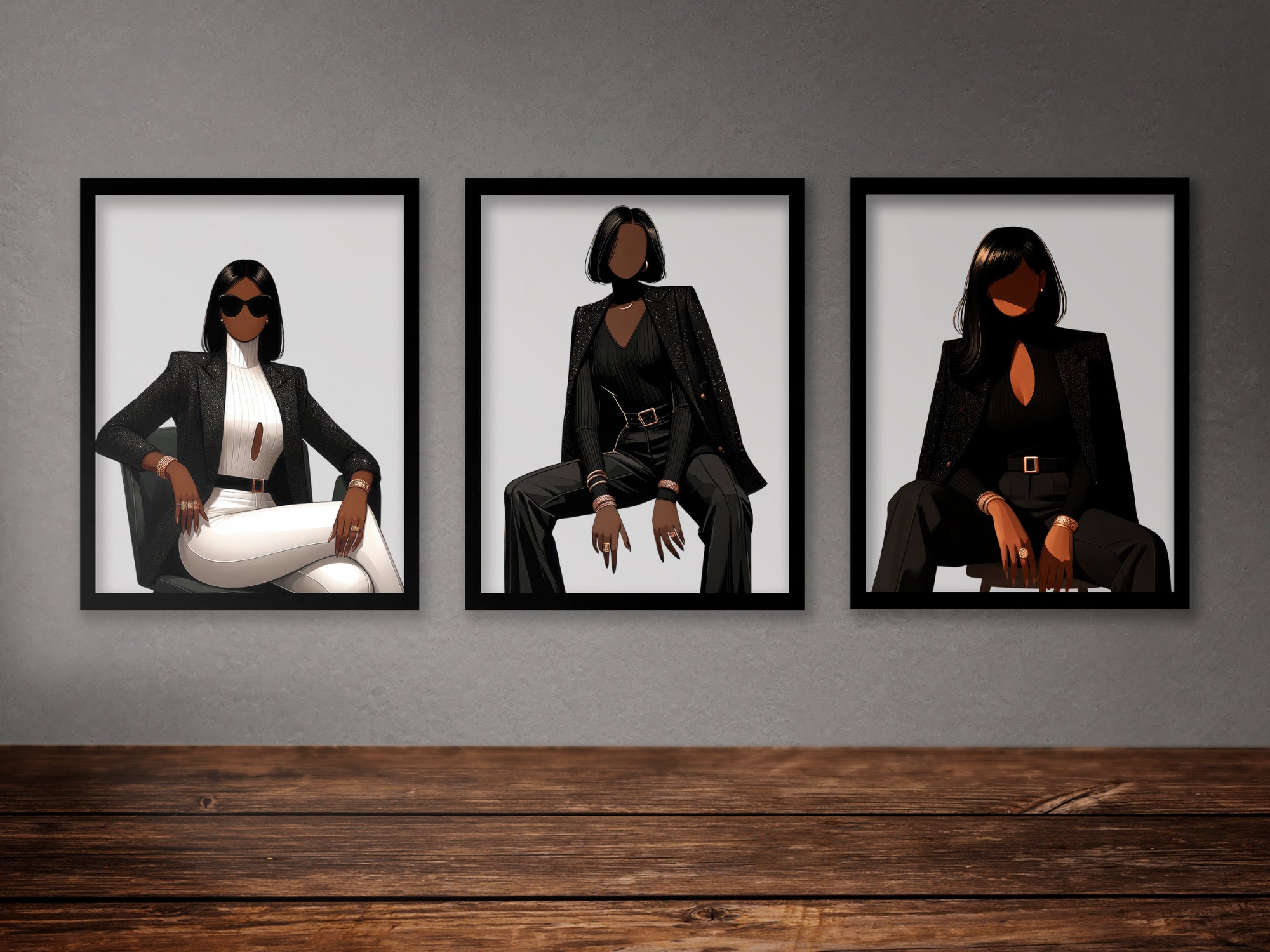 Faceless Black Girl PNG, Black Woman Magic, Fashion Black Girl, Flat ...