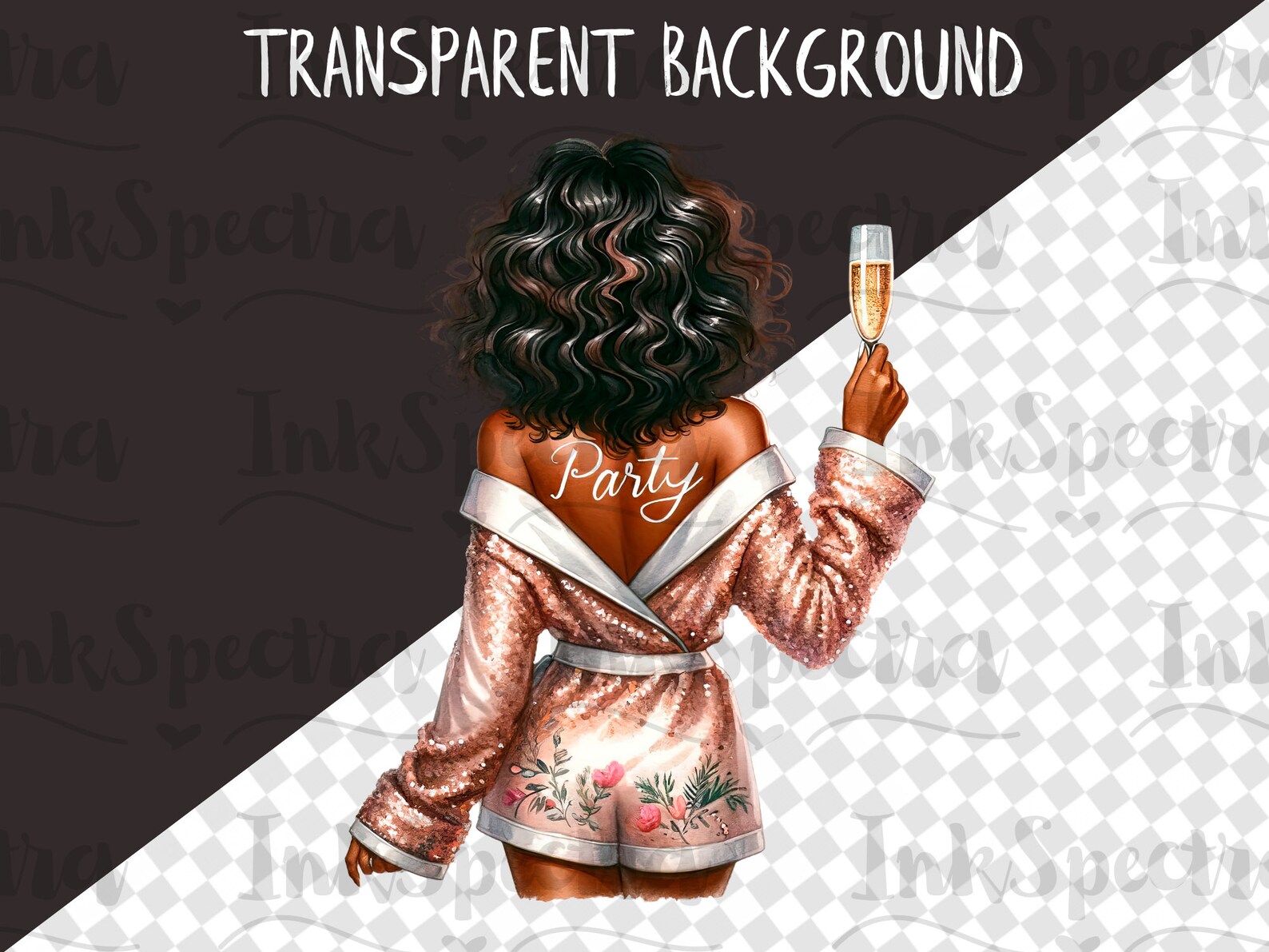 Black Girls Pajama Party, Black Woman Clipart, Cozy Movie Time Stickers ...