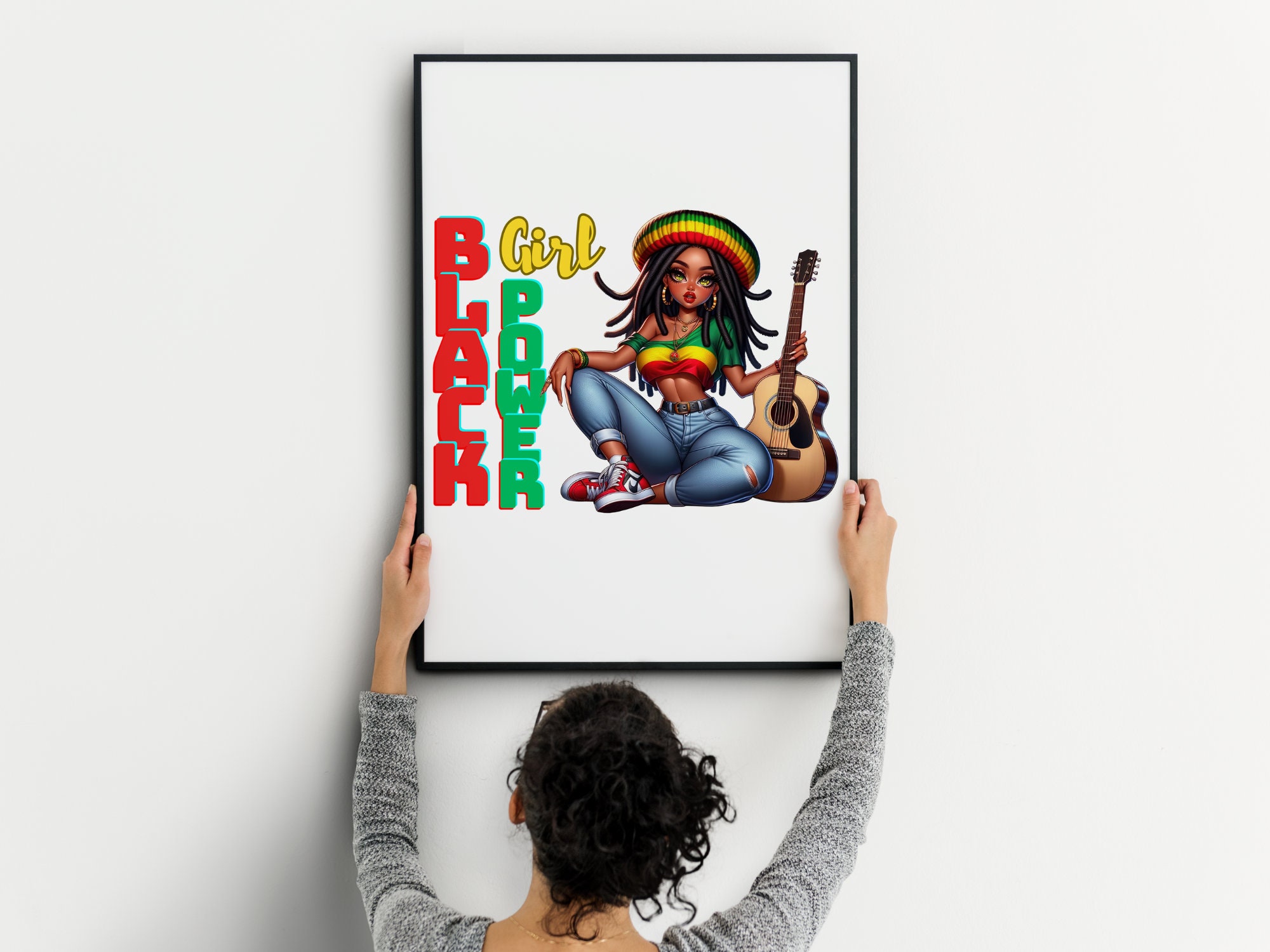 Black Girl Power PNG, Chibi Rasta Beauty, Africa PNG, Black Girl PNG ...