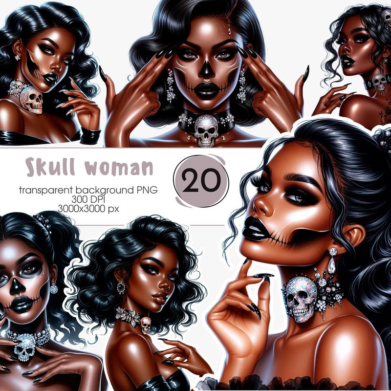 Gothic Woman Clip Art - Etsy