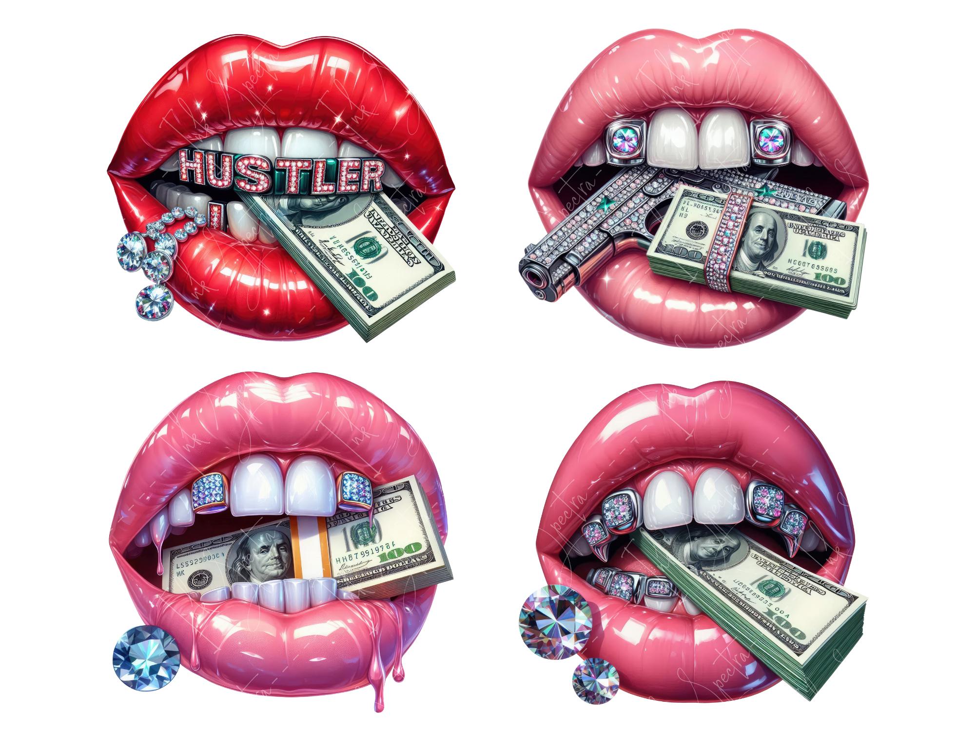 Lips With Money Clipart, Stack of Money Clip Art, Sublimation Money ...
