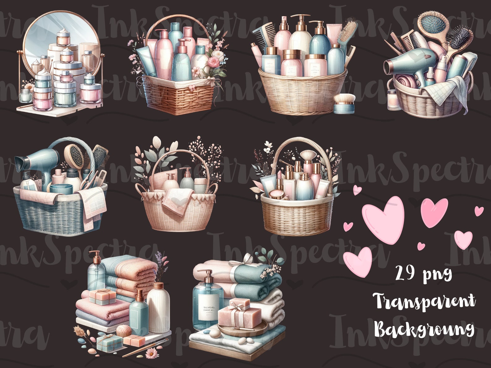 Self Care Clipart Set, Black Girls SPA Clipart, Spa Day Clipart PNG ...