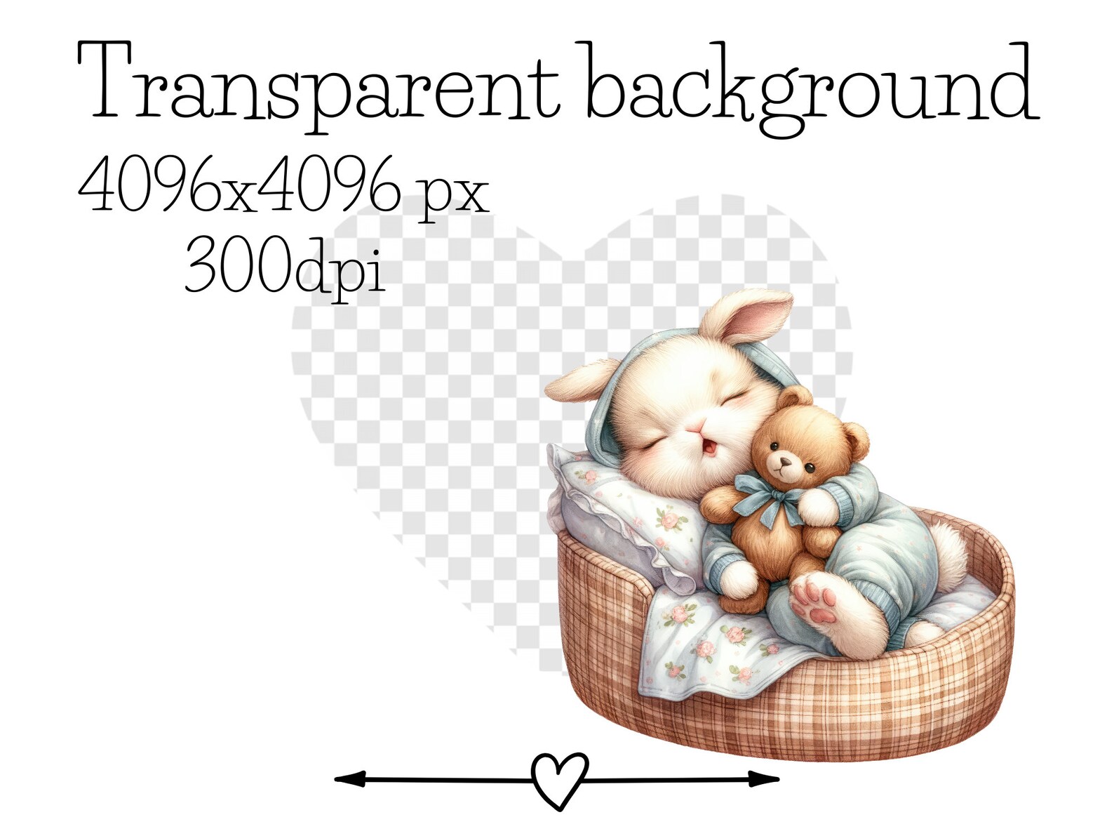 Watercolor Sleepy Baby Bunny Clipart, Baby Shower Bunny Clipart Wall ...