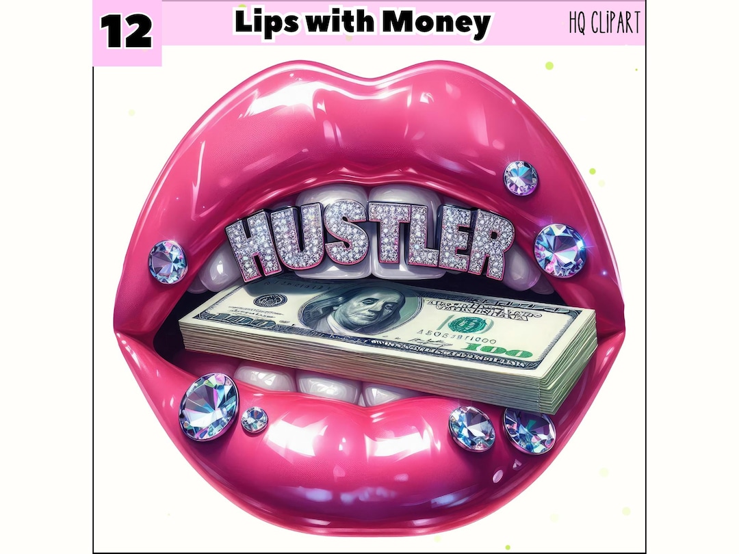 Lips With Money Clipart, Stack of Money Clip Art, Sublimation Money ...