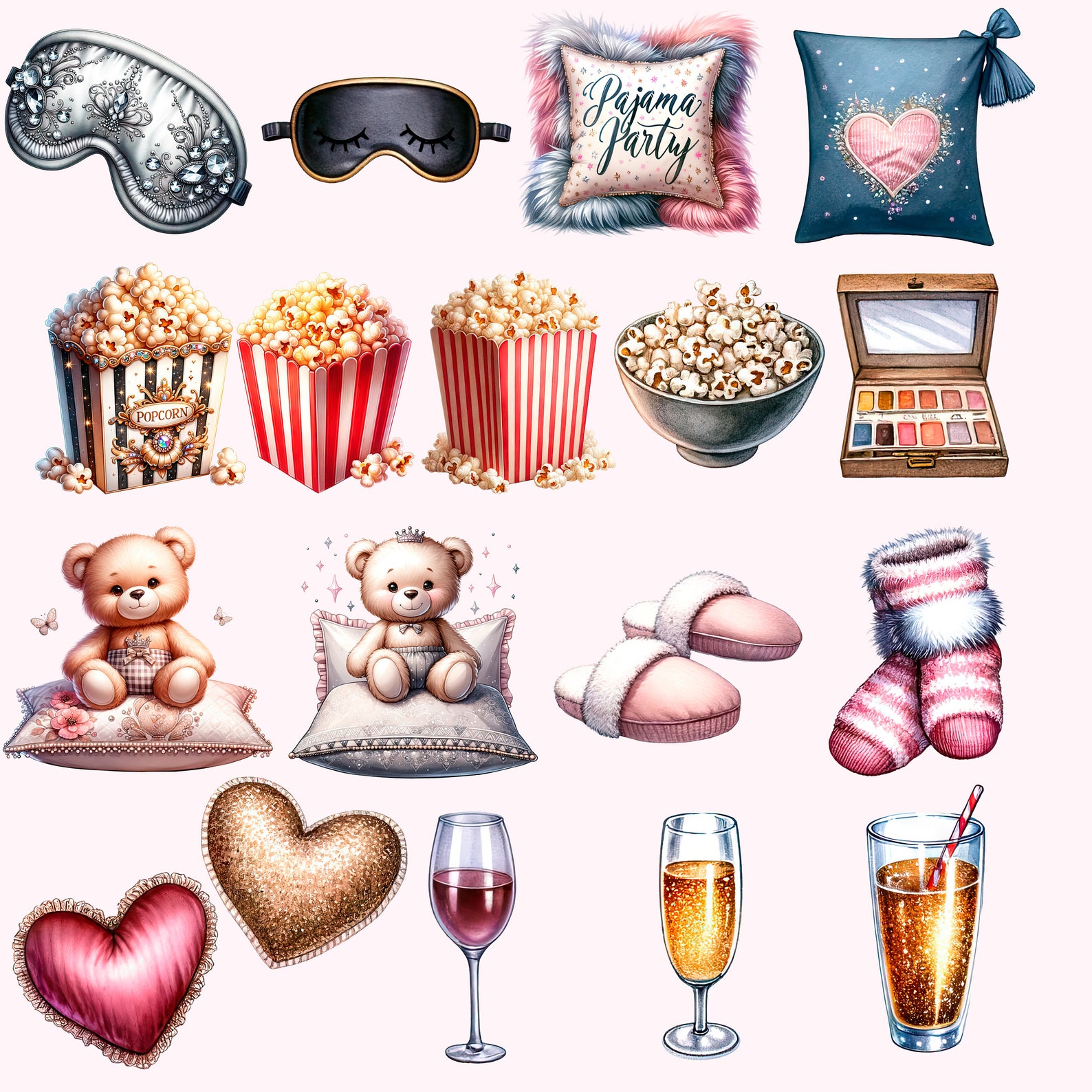 Black Girls Pajama Party, Black Woman Clipart, Cozy Movie Time Stickers ...