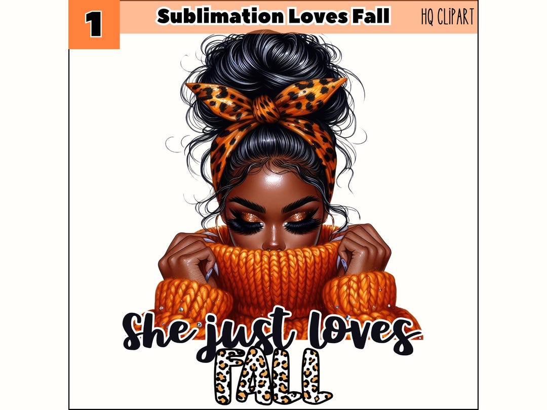 Just A Girl Who Loves Fall Svg File, Fall Sublimation Design Png, Black ...