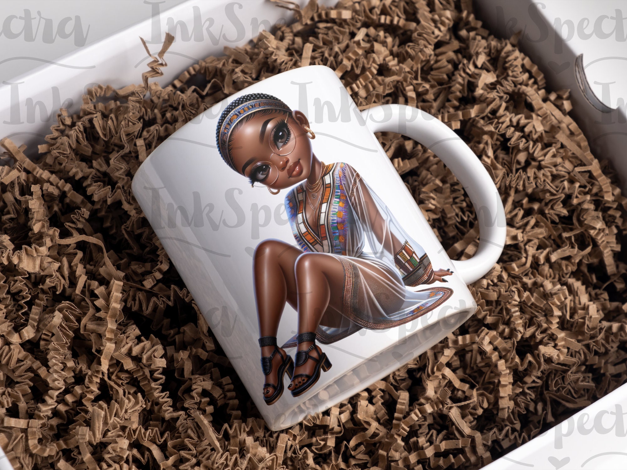 Digital African Chibi Girls, Printable African Gilrs Clipart, African ...