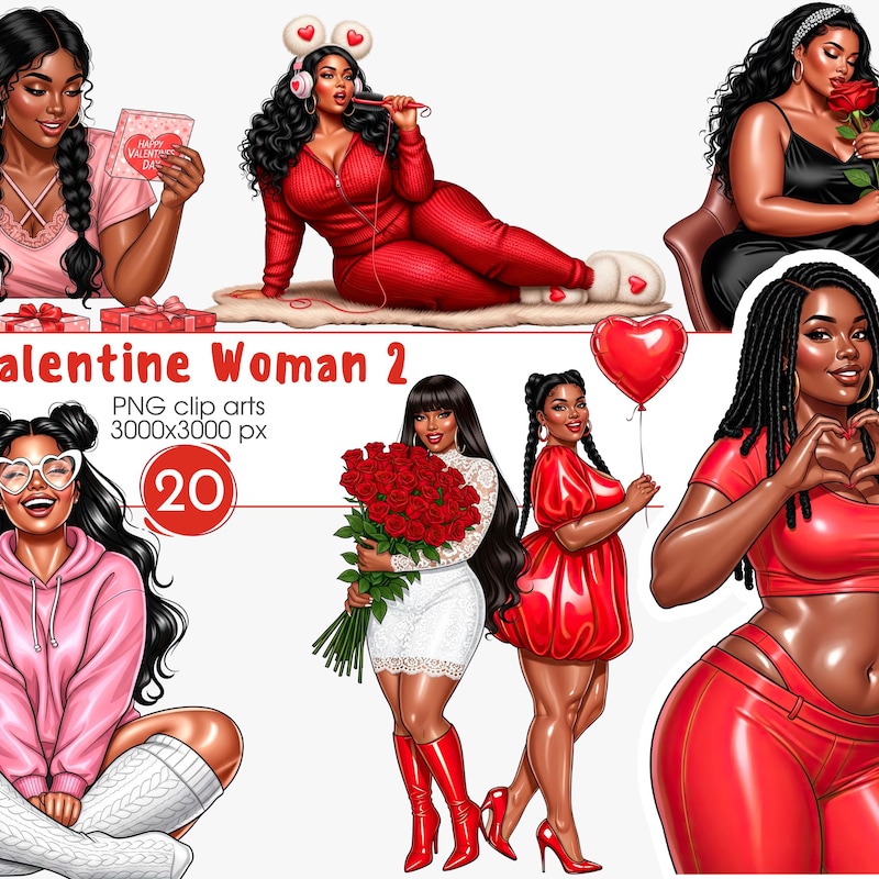 Curvy Valentine Women - Etsy UK