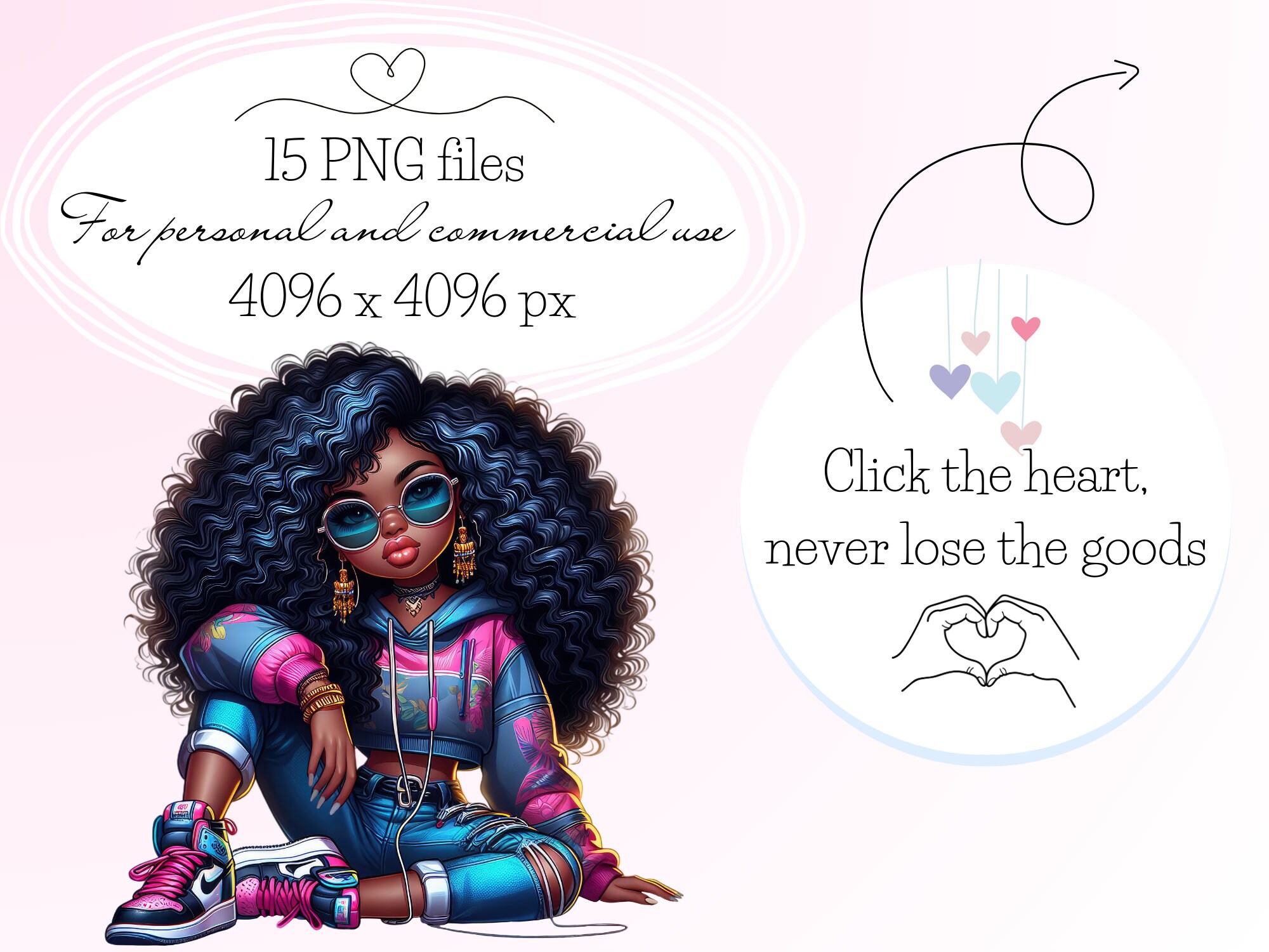 Black Hip Hop Chibi Girls, Hip Hop Girls Clipart, Urban Chibi Art for ...