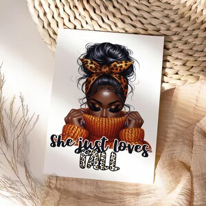 Just A Girl Who Loves Fall Svg File, Fall Sublimation Design Png, Black ...