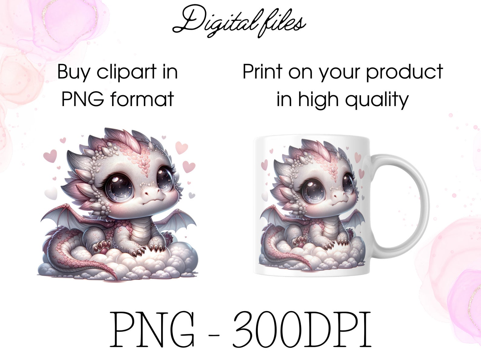 Watercolor Dragon Clipart, Cute Dragon Clipart Set, Dragon Kingdom ...