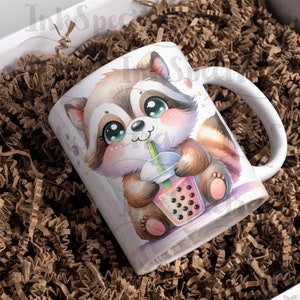 Watercolor Bubble Tea Clipart, Baby Animals Boba Tea Clipart, Bubble ...