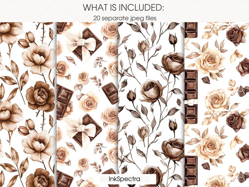 Luxury Mocha Papers, Tulips Roses Papers, Rich Life Aesthetic ...