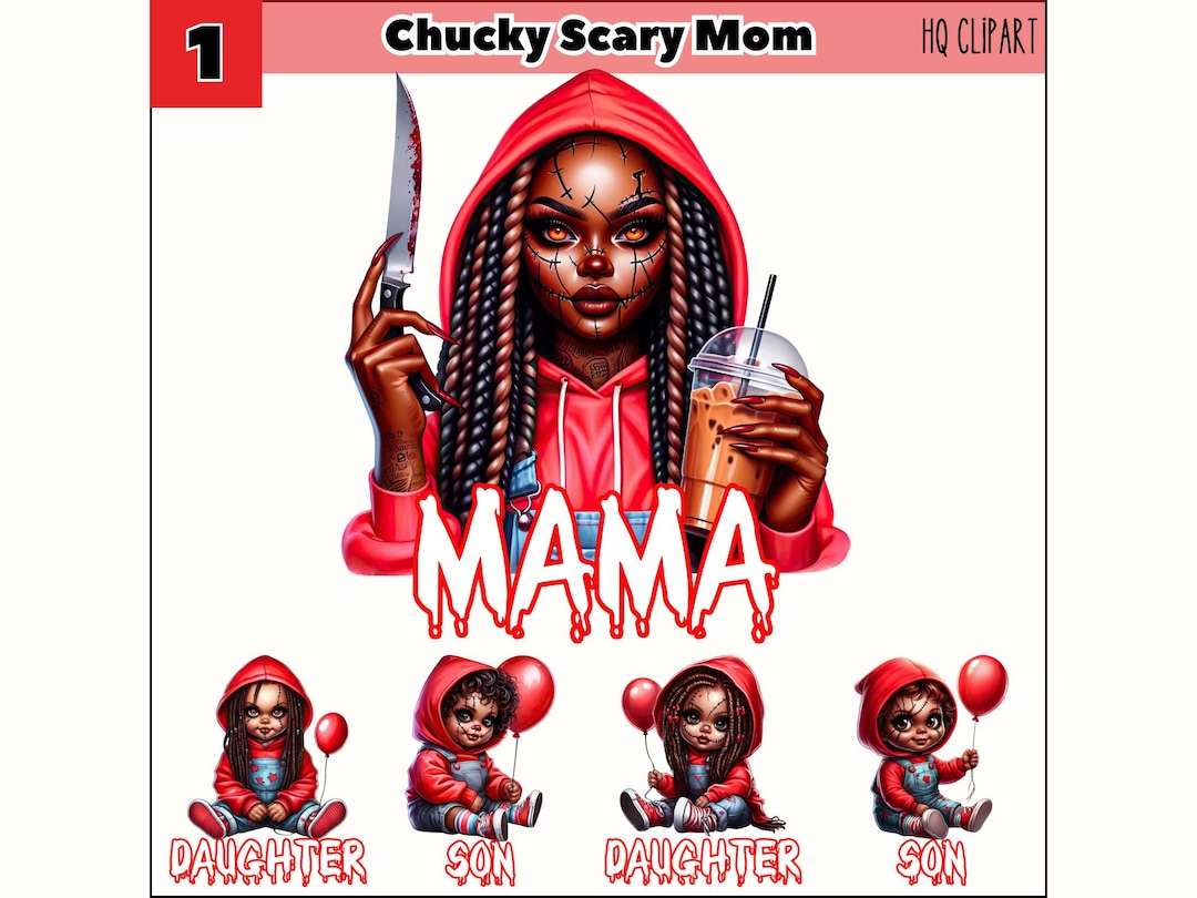 Halloween Horror Mama Custom Kid Name Png, Spooky Mama Png, Black Mama ...