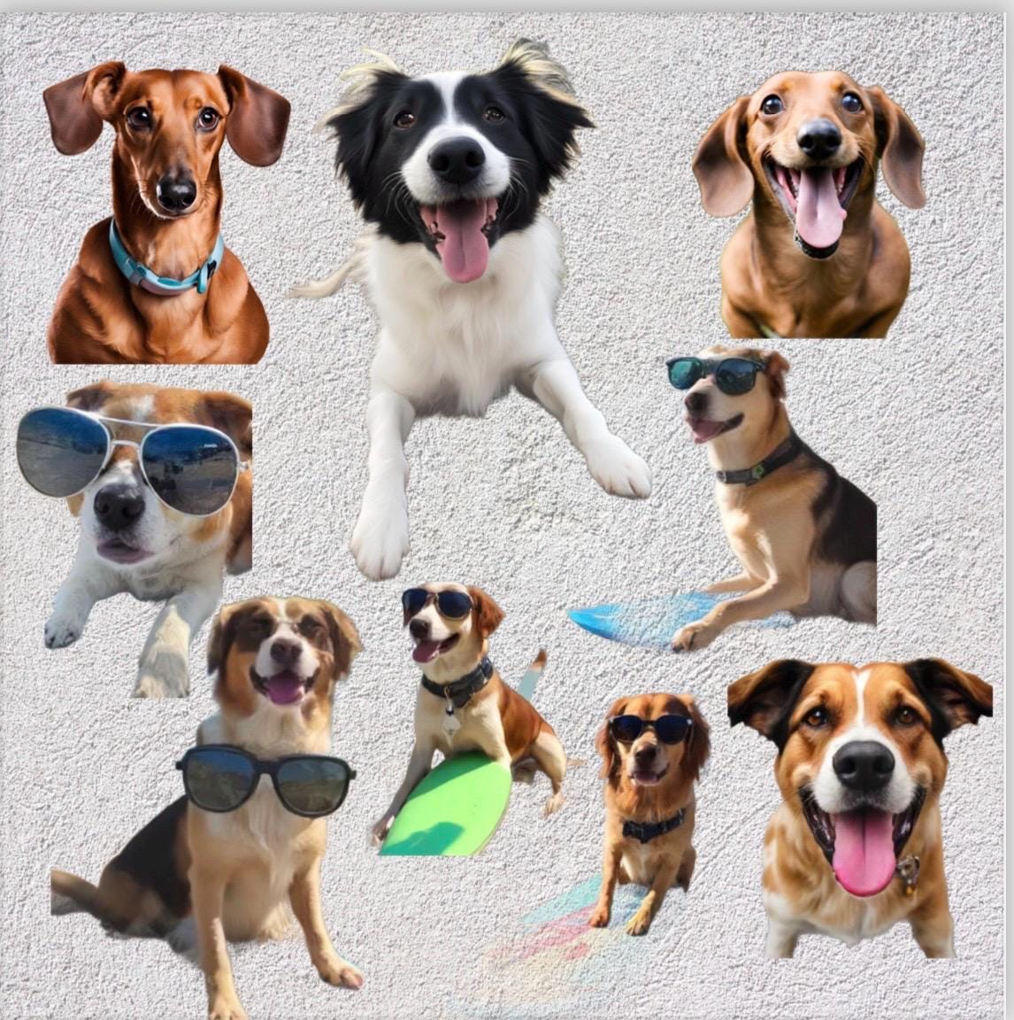 Funny Dog Clipart Bundle, Dogs PNG, Clip Art Puppy Graphics, Cute ...