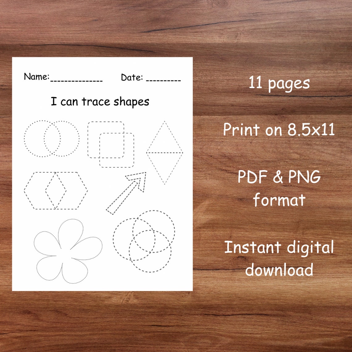 Preschool Printable Shape Tracing,printable Shape Worksheets,basic ...