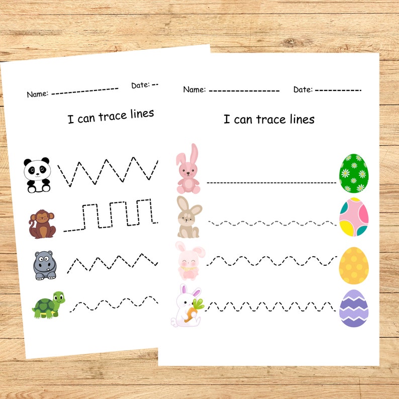 Preschool Line Tracing Worksheets,lines Trace Page Printable,busy Book ...