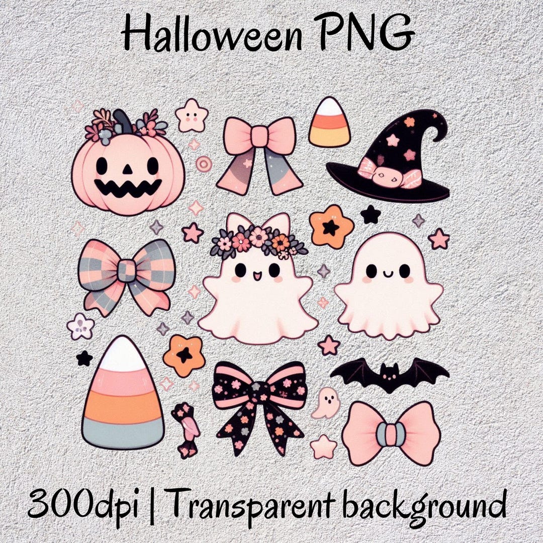 Coquette Bow Halloween PNG, Pink Halloween Png, Ghost Pumpkin Png ...