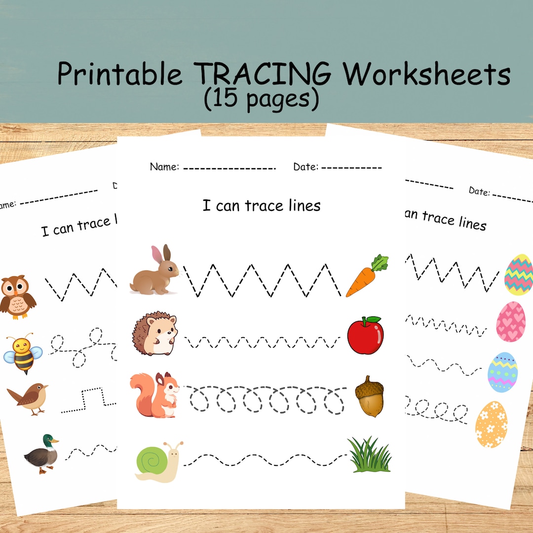 Preschool Line Tracing Worksheets,lines Trace Page Printable,busy Book ...