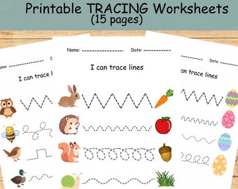 Preschool Line Tracing Worksheets,lines Trace Page Printable,busy Book ...