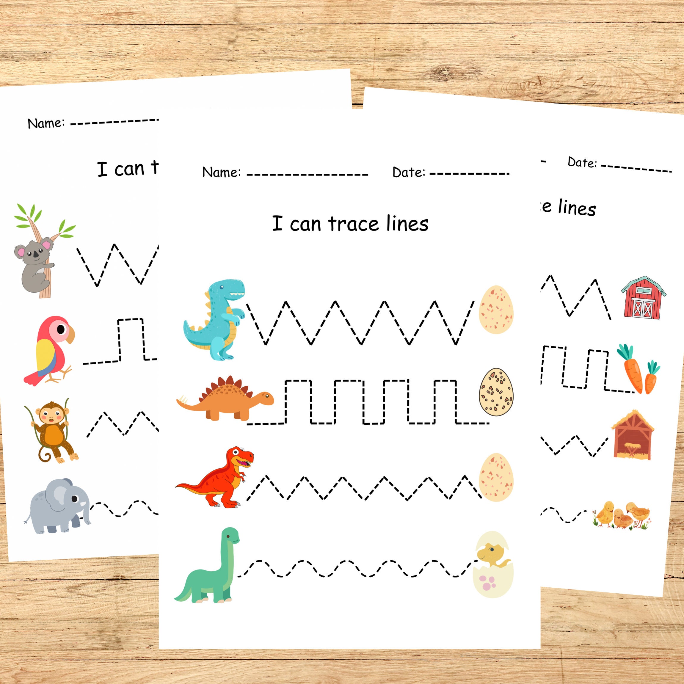 Preschool Line Tracing Worksheets,lines Trace Page Printable,busy Book ...
