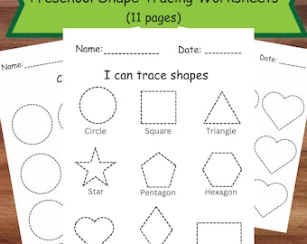 Preschool Printable Shape Tracing,printable Shape Worksheets,basic ...