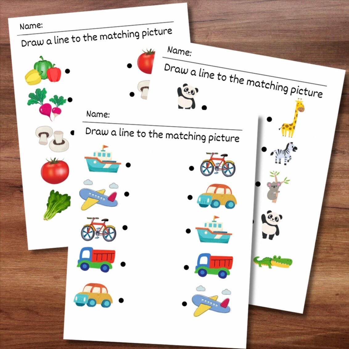 Printable Matching Worksheets, Match the Picture,busybook,kindergarten ...