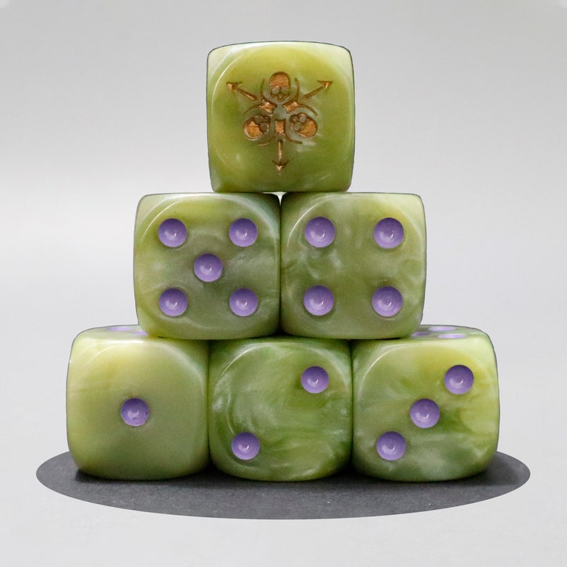 D6 Dice Death Guard Army , Putrid Dice Knights, Infected Knights Dice ...