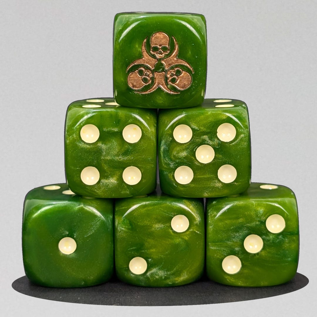 D6 Dice Death Guard Army , Putrid Dice Knights, Infected Knights Dice ...