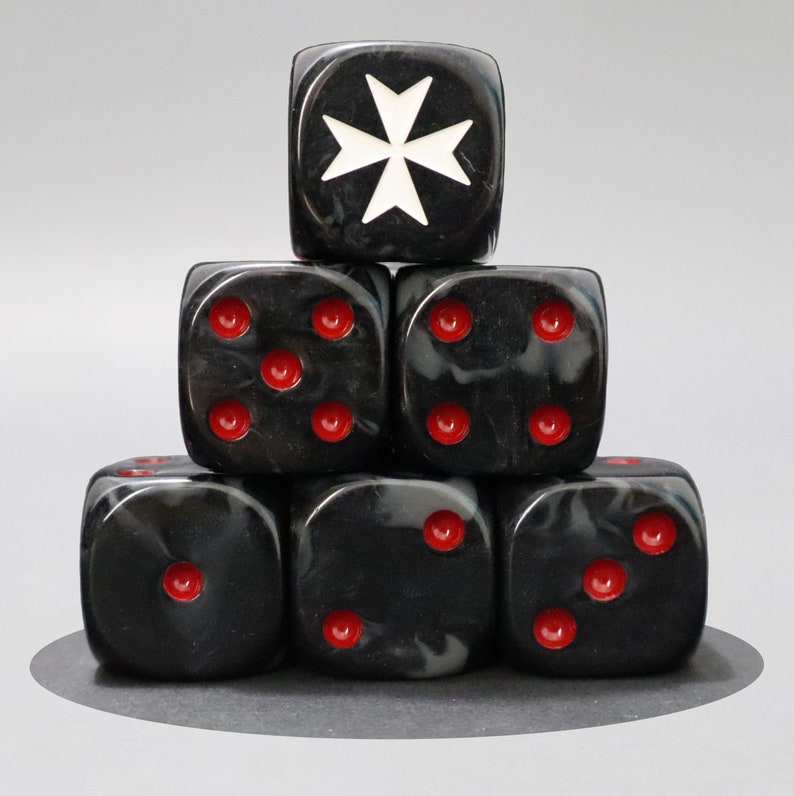 D6 Dice Black Templars Army , Templars Dice, Black Knights, Table Top ...