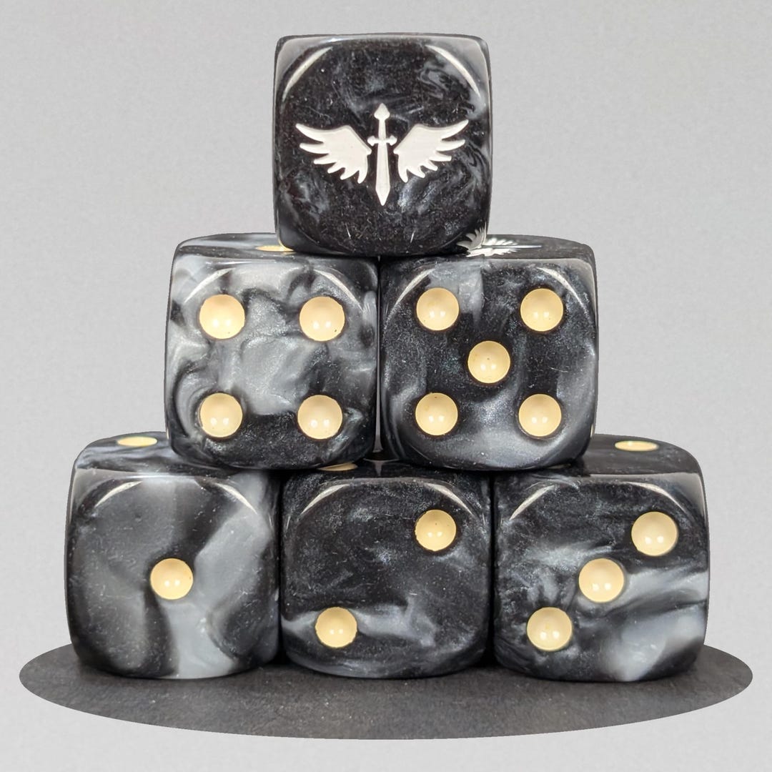 D6 Dice Dark Angels Army, Lion Knights, Angels Dice, Dark Dice Angels ...