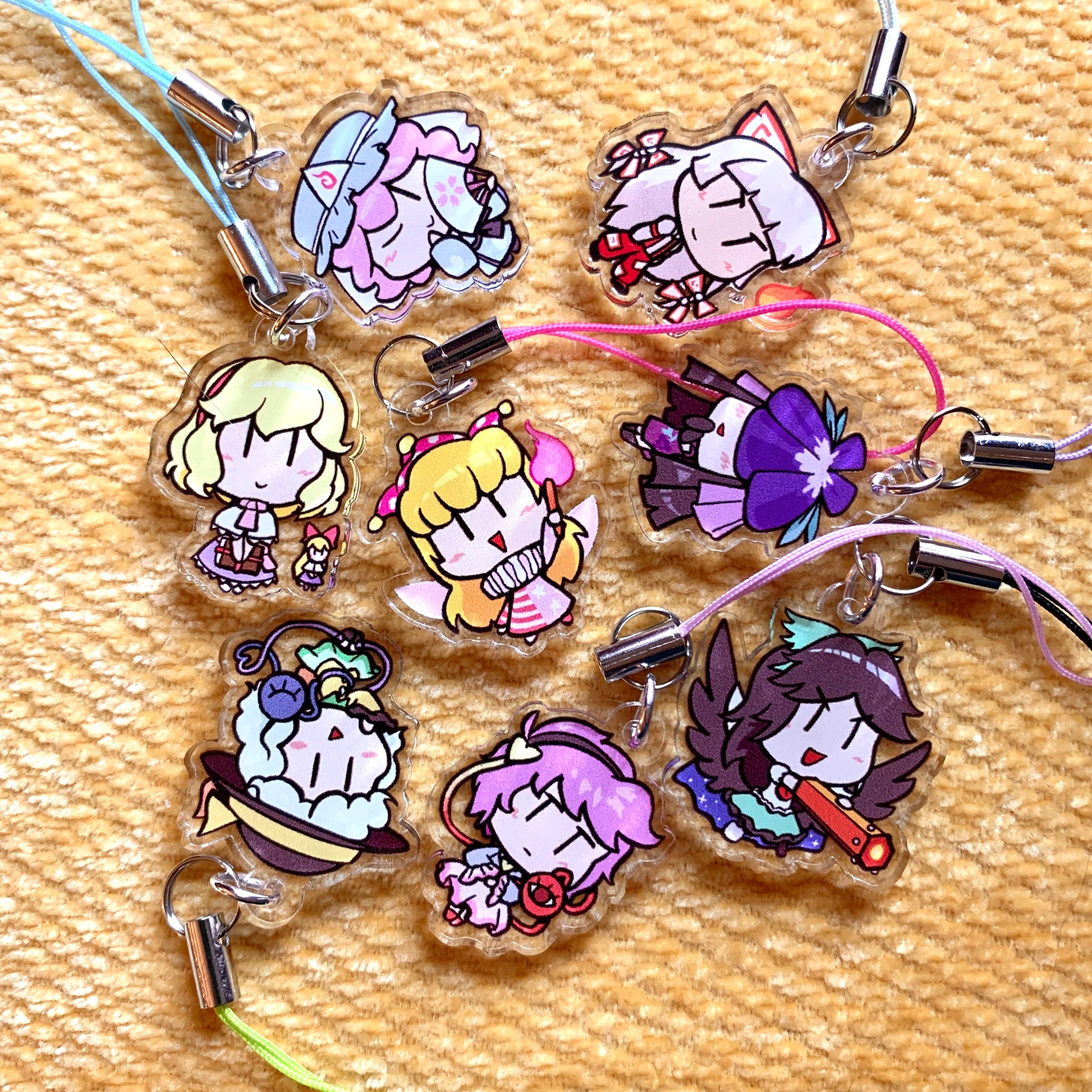 Touhou Project Phone Charms Vol.2 - Double Sided, 8 Variations, 1 In ...