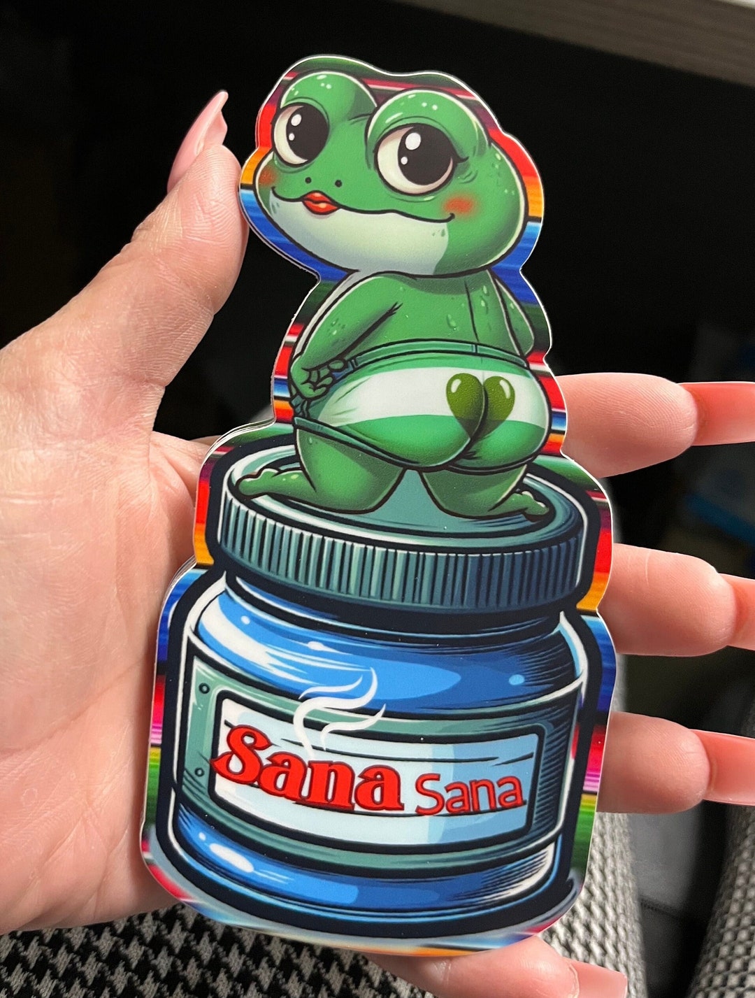 Sticker Sana Sana Rana Frog Sticker West Coast Heritage Sarape Colita ...