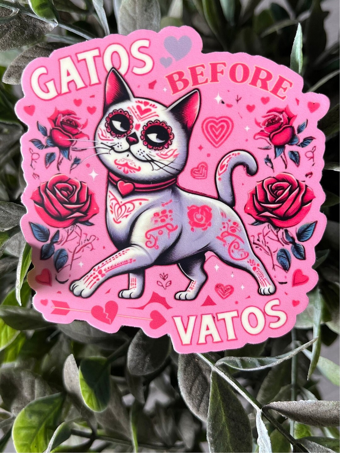 Sticker Gatos Before Vatos Pink West Coast Heritage Custom Stickers ...