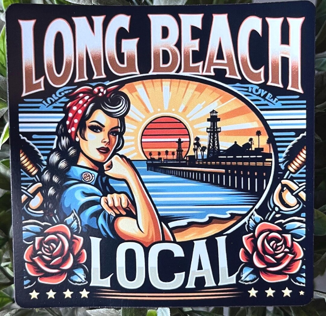 Long Beach Locals Sticker - Waterproof Vinyl Decal - Etsy