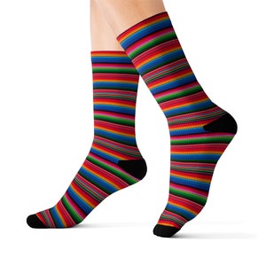 Sarape Socks Mexican Print Style Socks Latin Flare Fashion - Etsy
