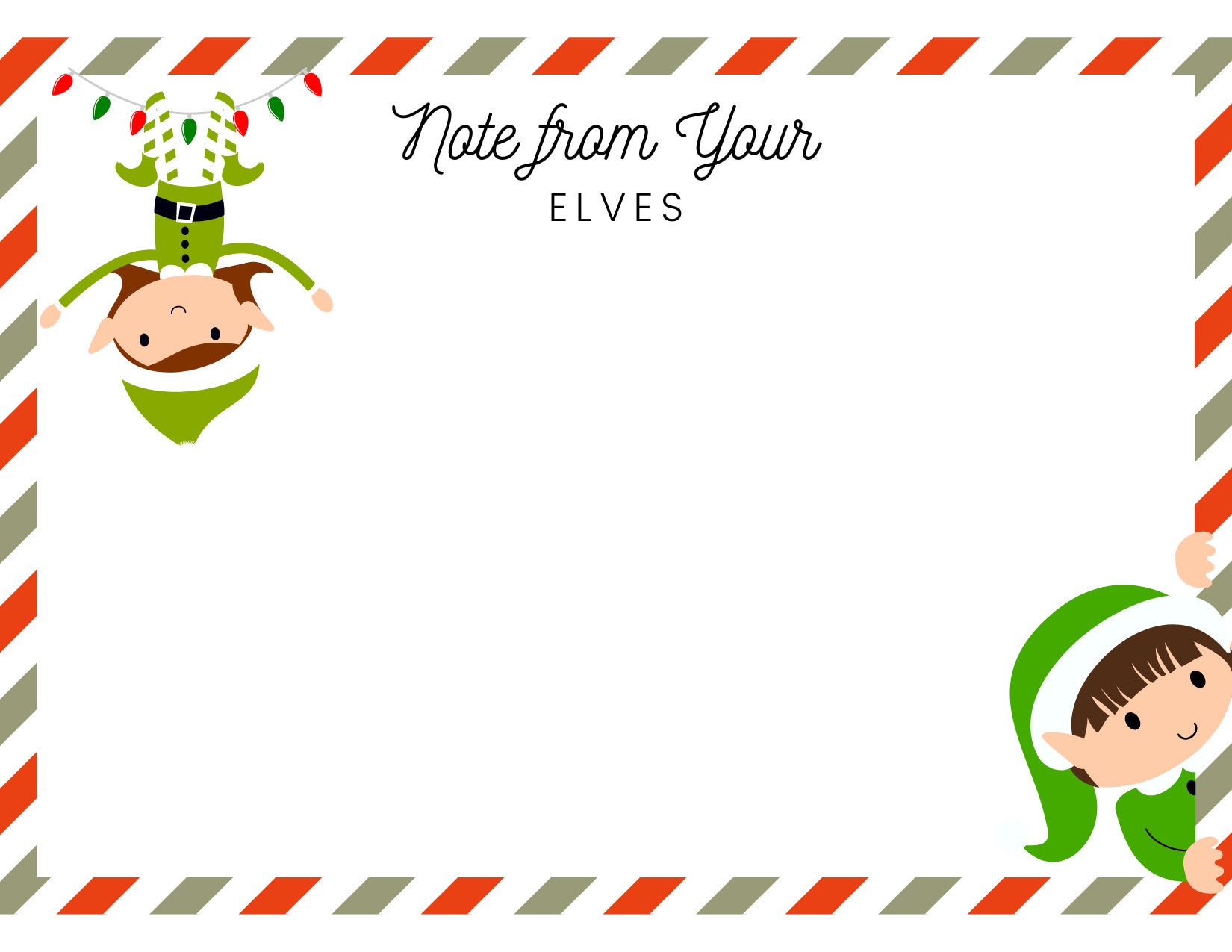 Note From You Elf/ Elves - Etsy