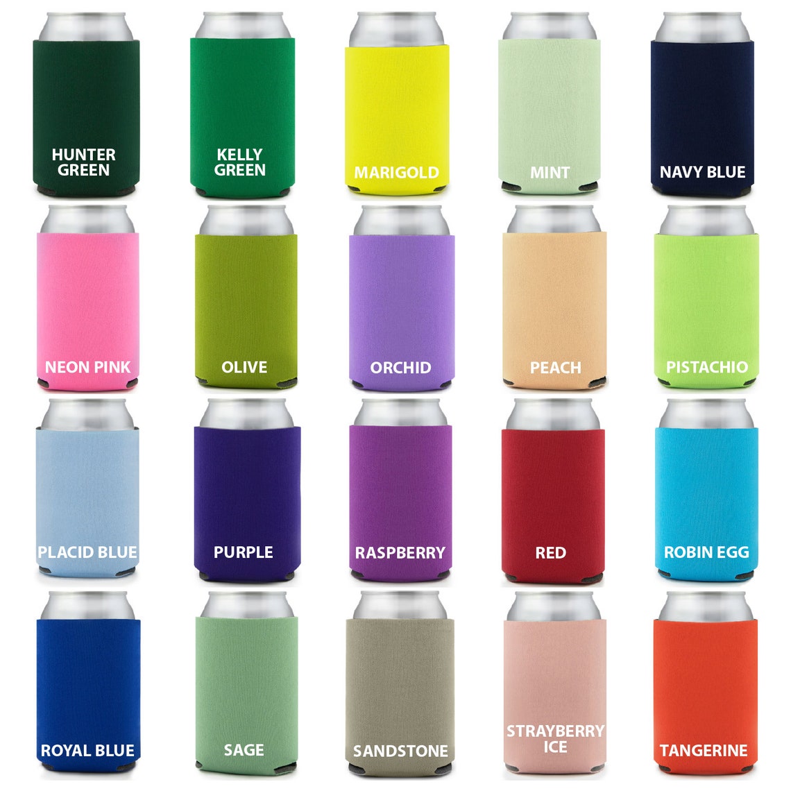 Custom Wedding Can Coolers, Personalized Crest, Foam Coolies - Etsy