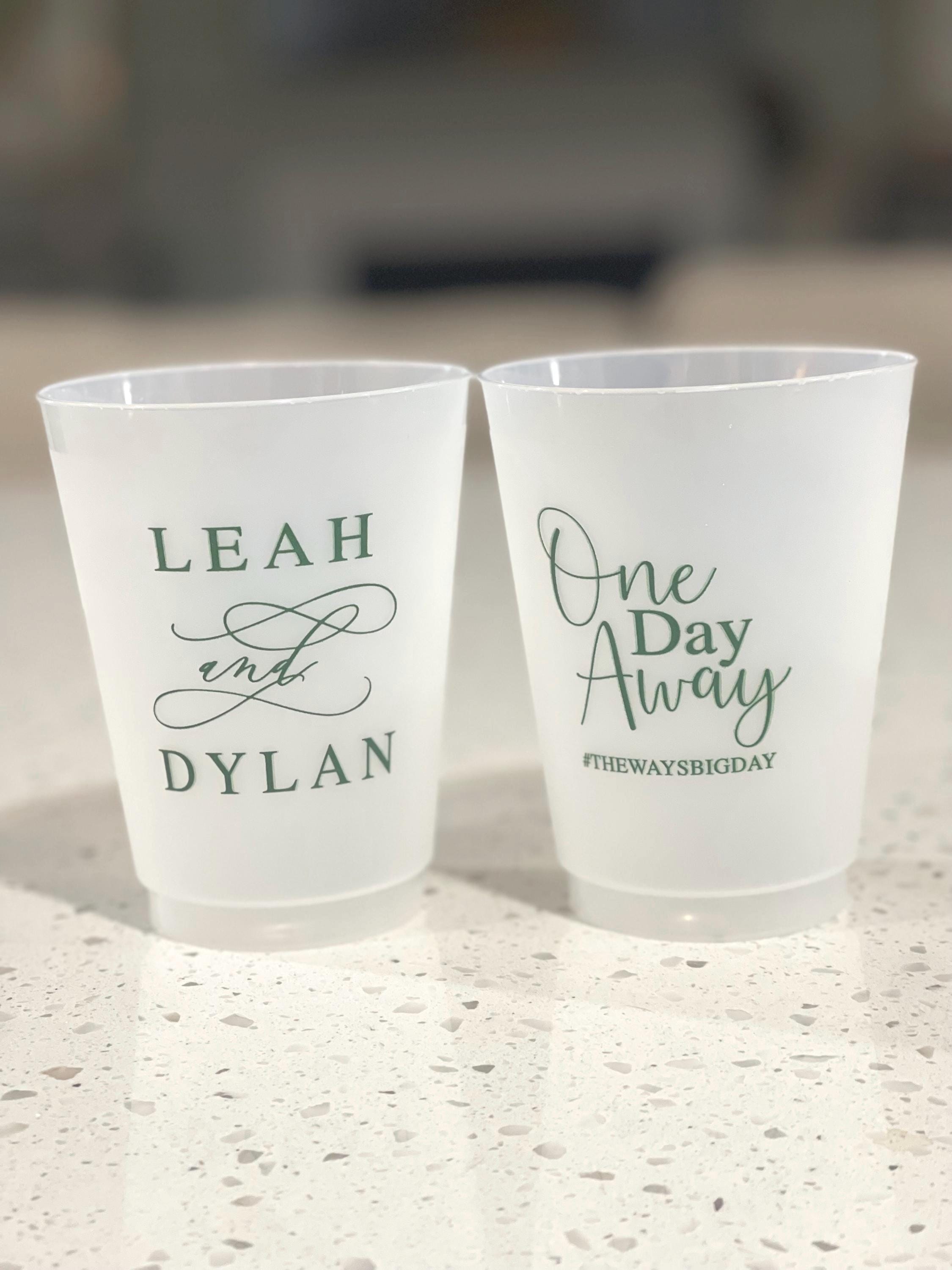 Personalized Frosted Wedding Cups | Custom Party Drinkware - Etsy